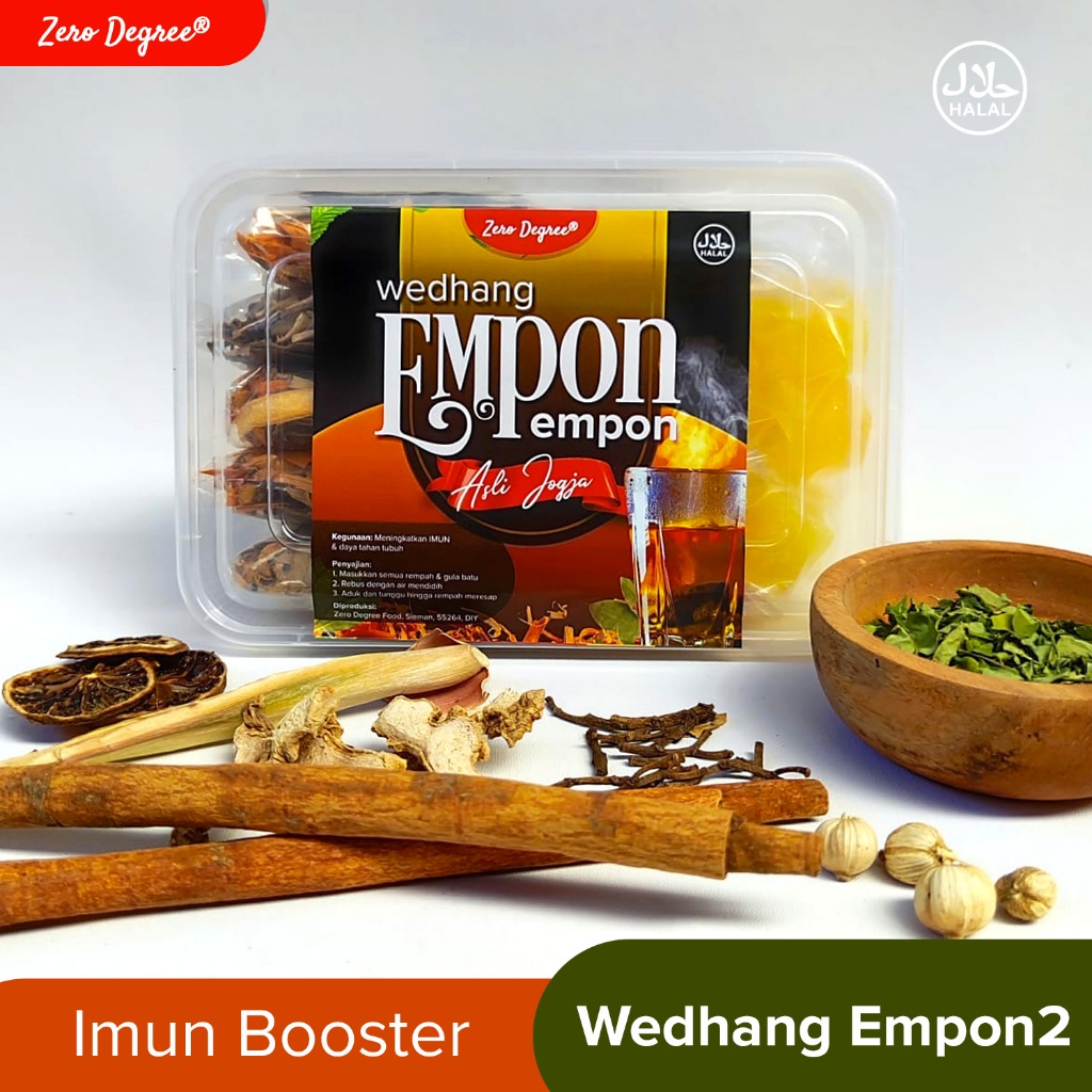 Jual WEDANG UWUH EMPON EMPON REMPAH - tanpa gula Kemasan Box isi 10 (Temulawak, jahe, Kunyit ...