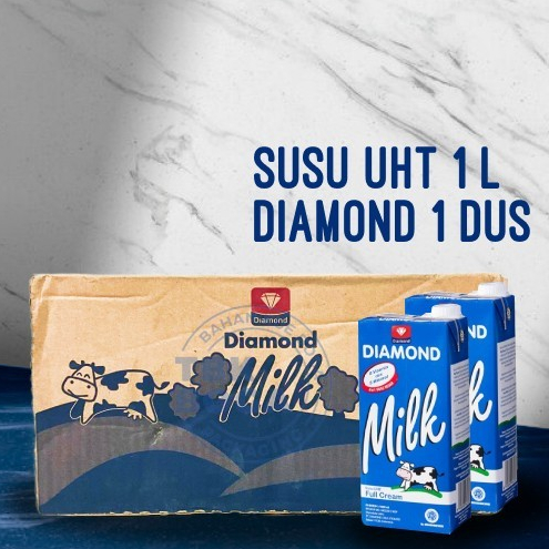 Jual DIAMOND UHT Full Cream 1L| Susu Diamond UHT 1 Karton (12pcs)| Susu ...