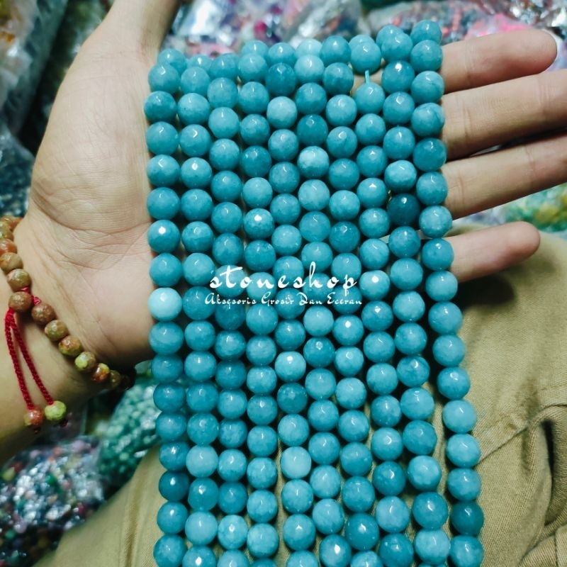 Jual Batu Alam 10mm Cutting Blue Turquoise | Shopee Indonesia