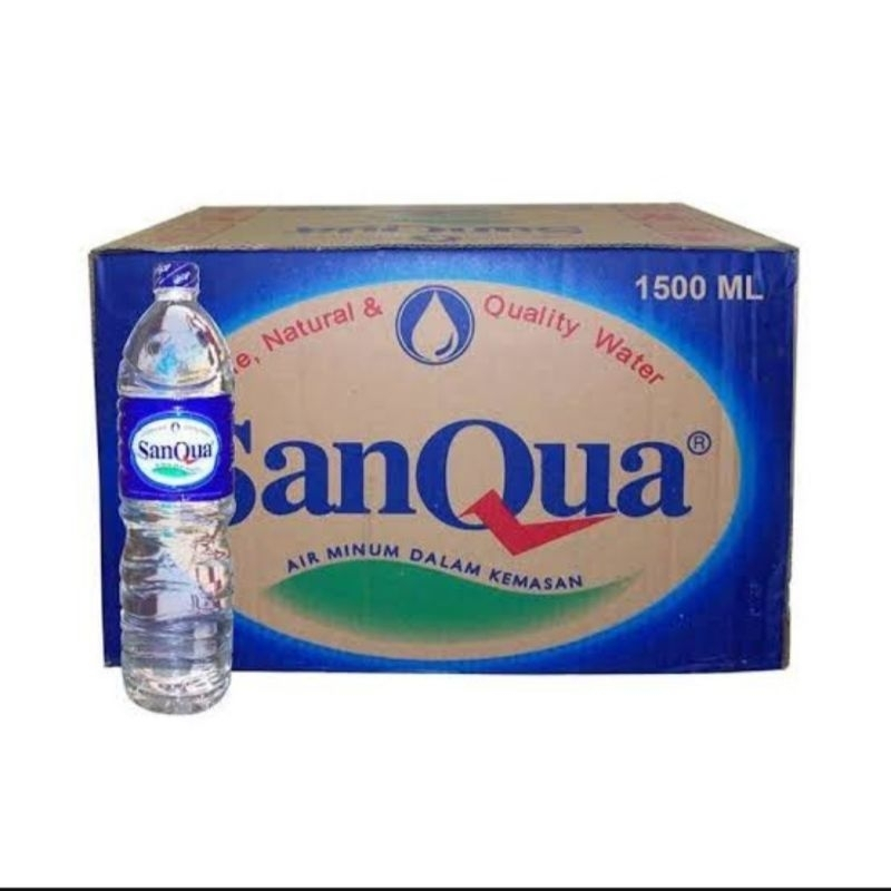Jual SANQUA 1500ML 1 DUS ISI 12 BOTOL | Shopee Indonesia