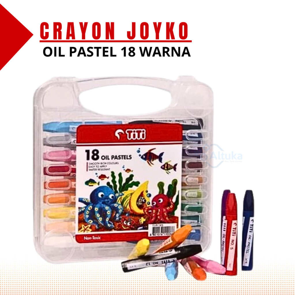Jual Crayon Minyak / Oil Pastel / Pewarna Joyko 18 Warna | Shopee Indonesia
