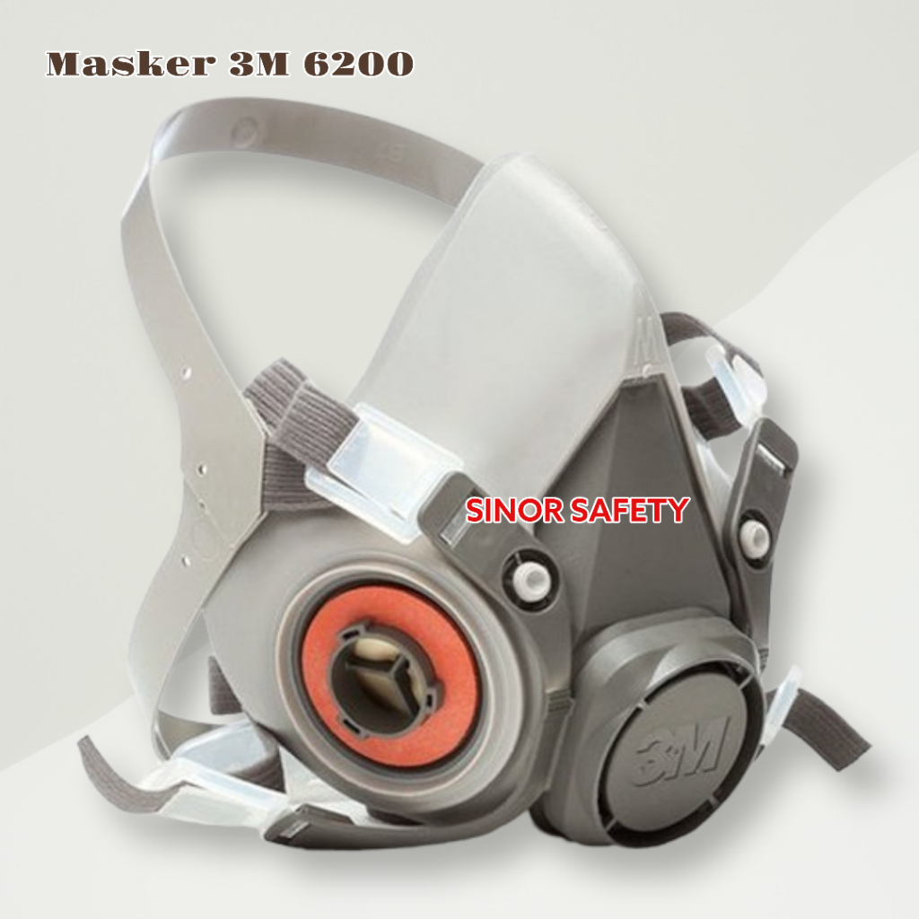 Jual Original Masker 3M 6200 Double Respirator Half Face Safety Gas ...