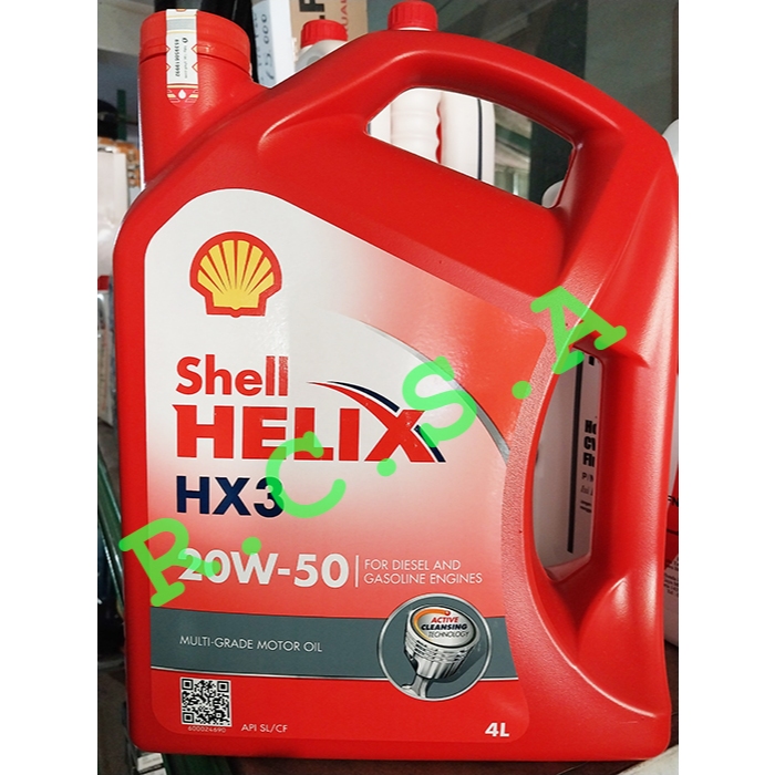 Jual OLI SHELL HELIX HX3 20W-50 4 LITER - ORIGINAL SHELL INDONESIA ...