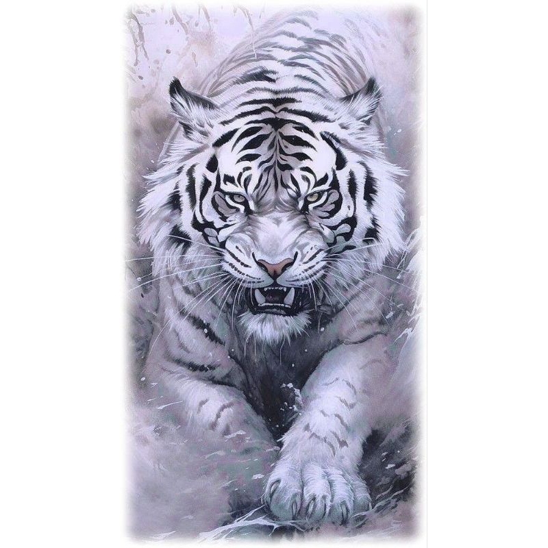 Jual Poster Cetak Hiasan Dinding Jumbo Gambar Macan Putih Uk 100x70 Cm ...