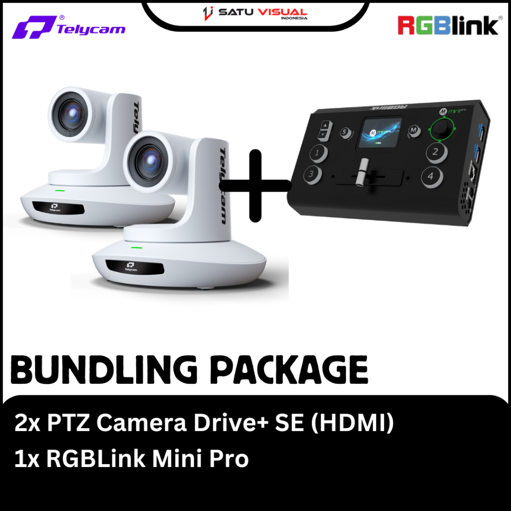 Jual Live Streaming Bundling - 2 PTZ Drive+ SE (HDMI) & 1 RGBLink Mini ...