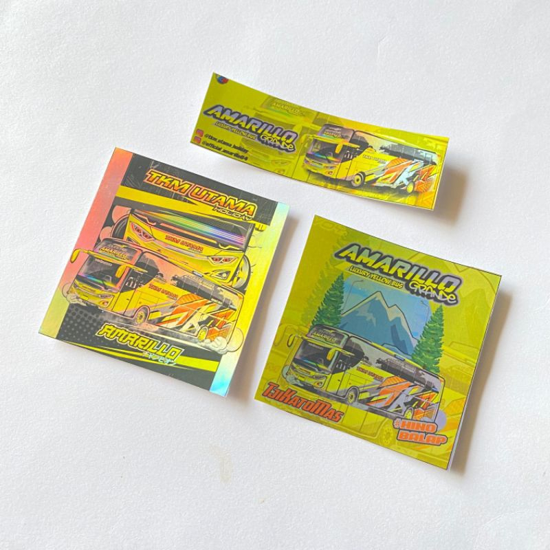 Jual Stiker Bus Hologram Amarillo TKM Utama Terbaru Asli Original ...