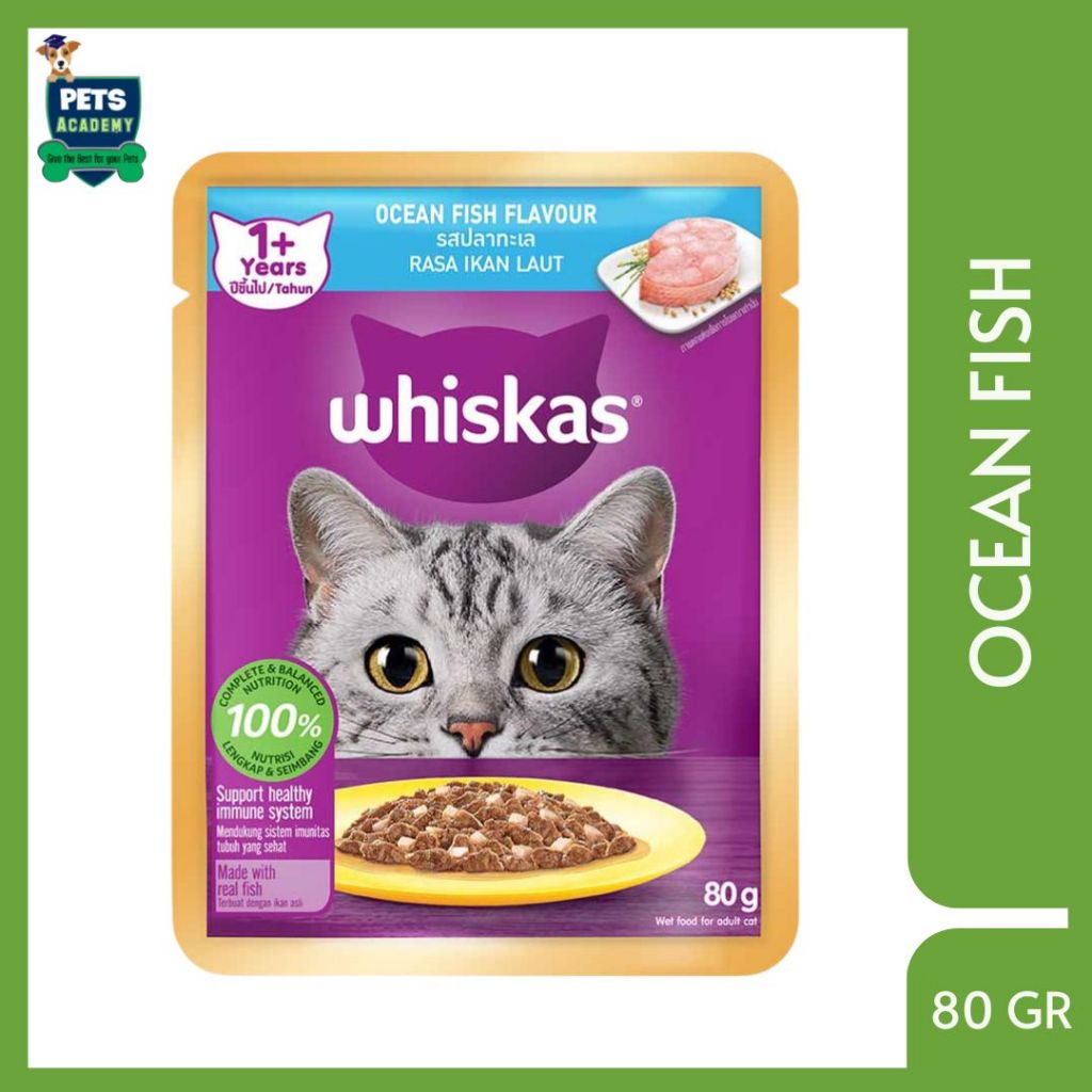 Jual Whiskas Pouch Adult Ocean Fish 80gr - Makanan Basah Kucing - Wet ...