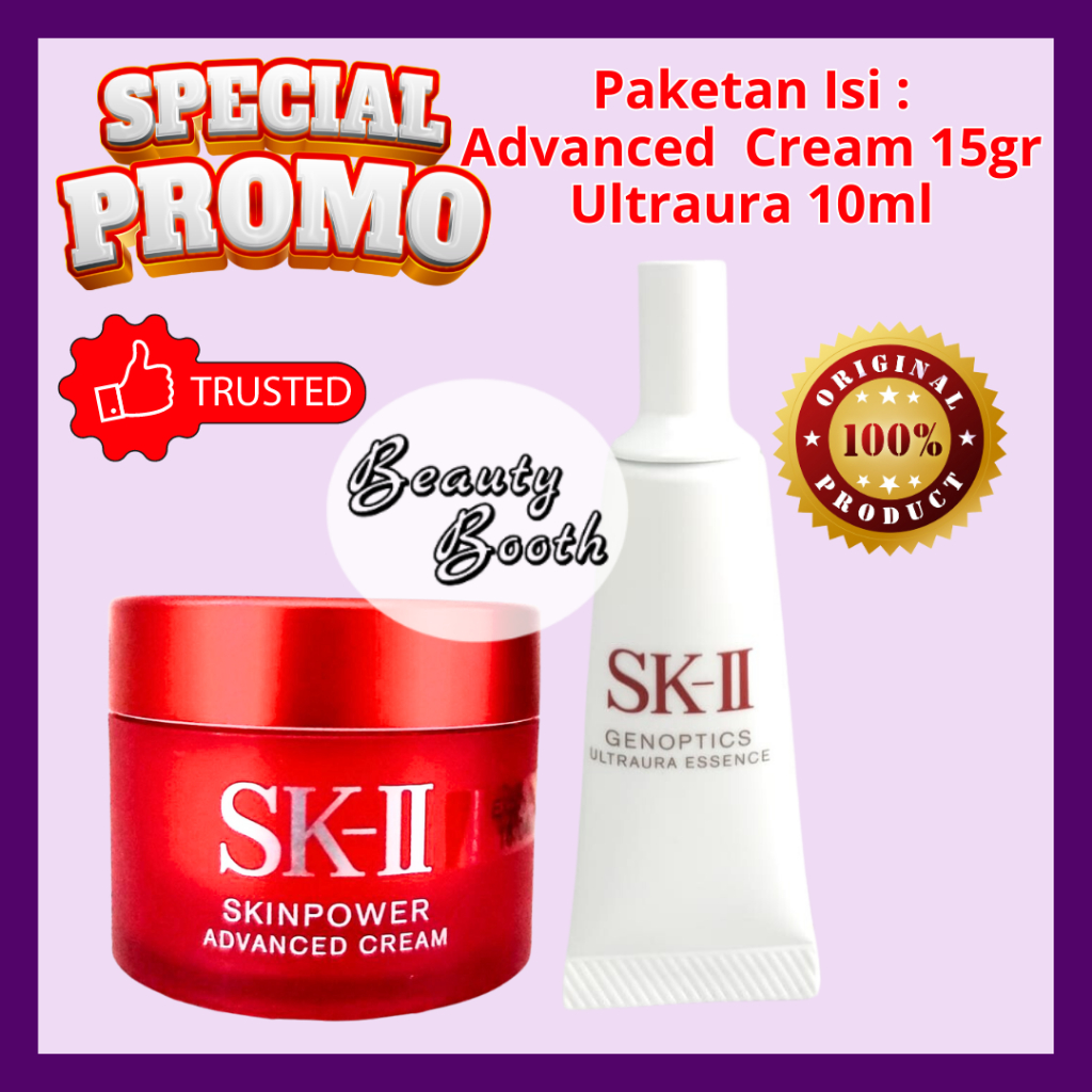 Jual SK-II SKII SK2 Skinpower Advanced Cream 15gr + Ultraura Essence 10ml | Shopee Indonesia