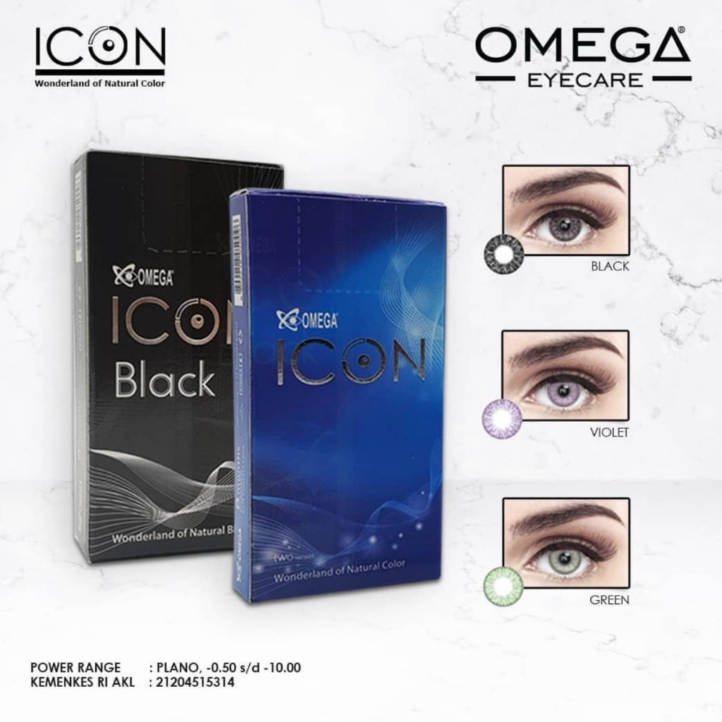 Jual Softlens ICON 14,2 MM Normal & Minus (-0,50 S/D -10,00) By Omega ...