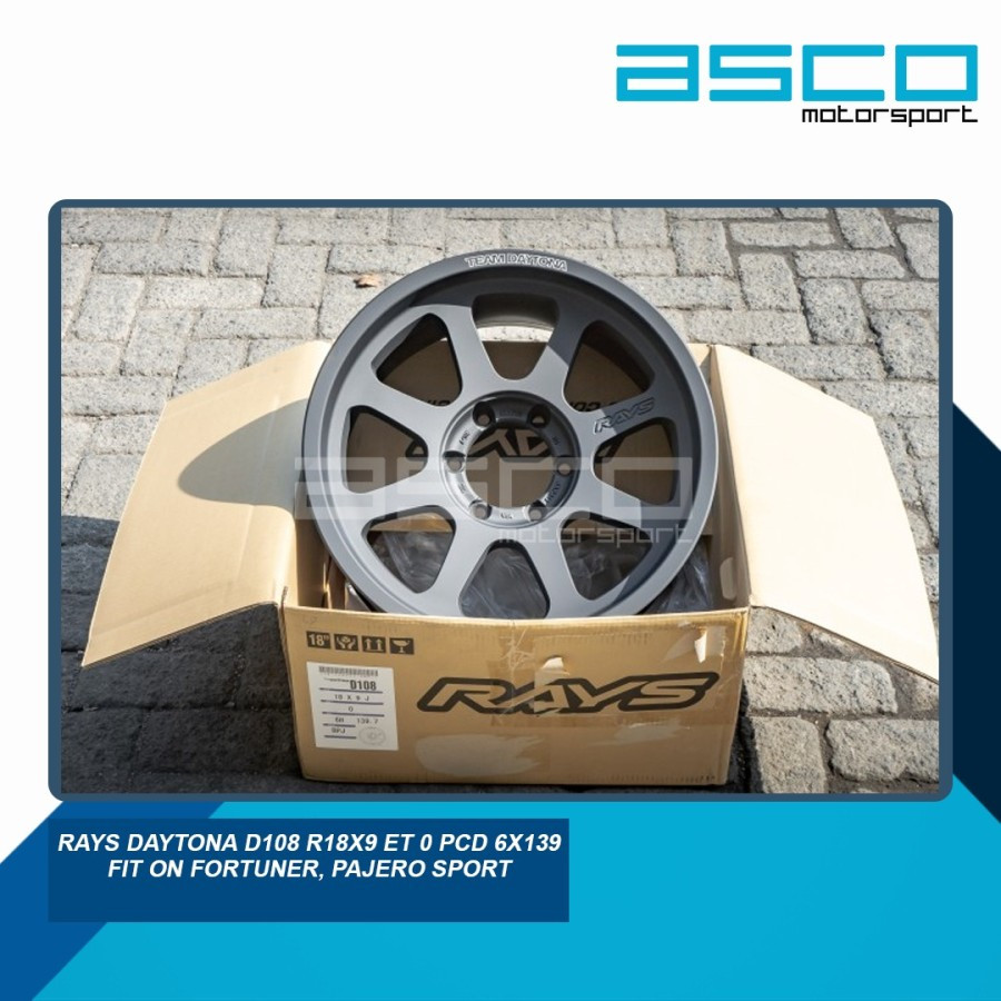 Jual Rays Daytona D108 R18x9 ET 0 PCD 6x139 Fit On Fortuner, Pajero Sport | Shopee Indonesia