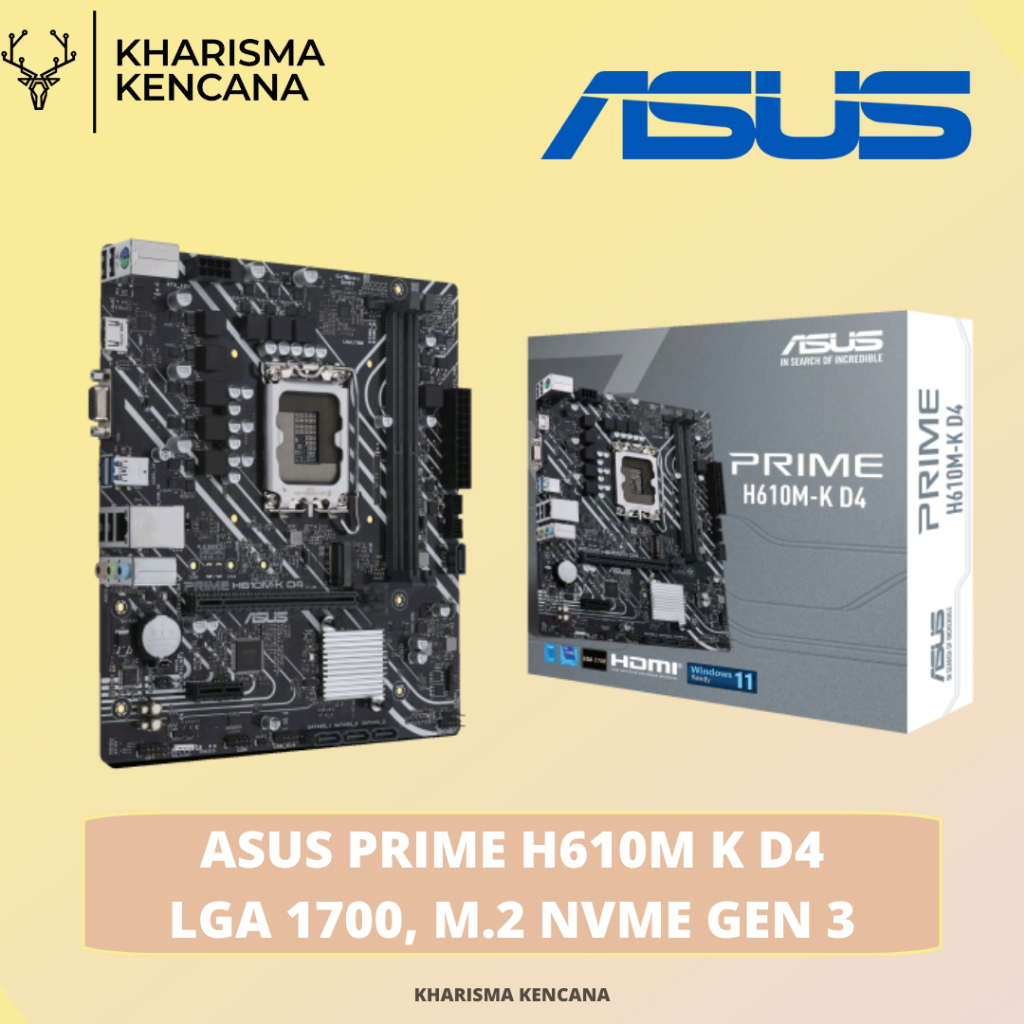 Jual ASUS PRIME H610 K D4 LGA1700 MOTHERBOARD | Shopee Indonesia