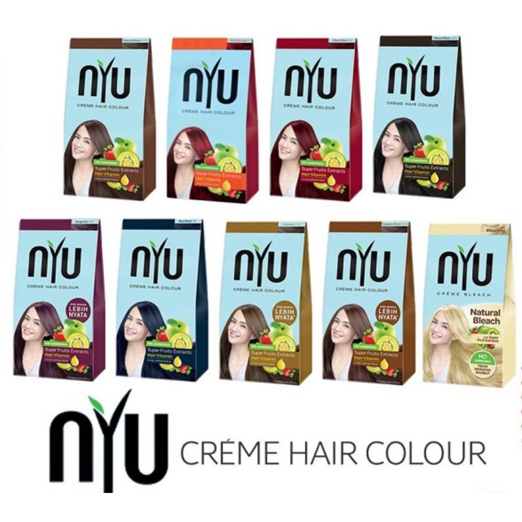 Jual NYU Creme Hair Colour / Nyu Pewarna Rambut Natural / Cat Rambut ...