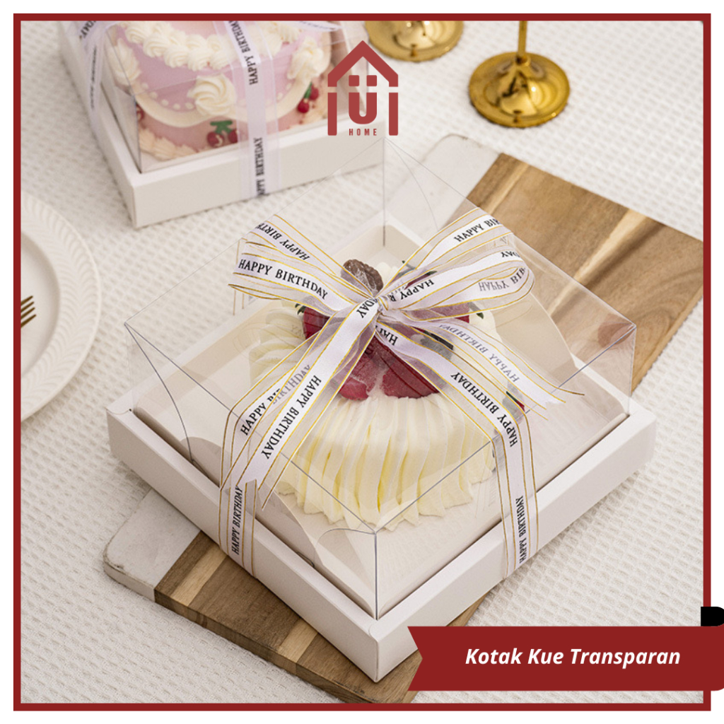 Jual UNISO - BIRTHDAY CAKE BOX TRANSPARANT KOTAK KUE TART ULANG TAHUN ...