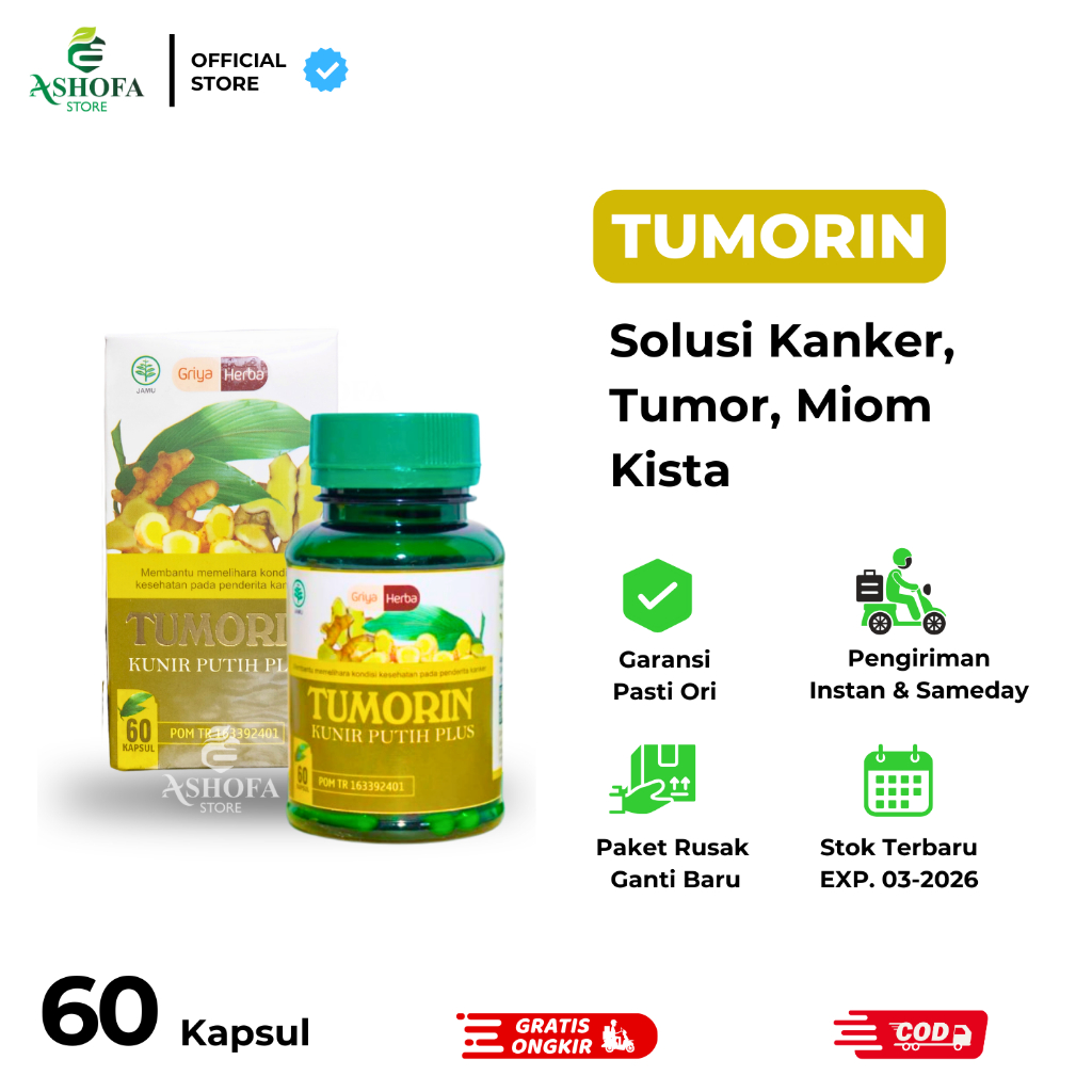 Jual TUMORIN KAPSUL KUNIR PUTIH PLUS Obat Kanker Payudara Tumor Kista ...