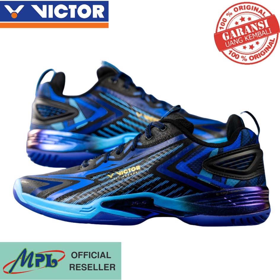 Jual SEPATU BADMINTON VICTOR A970 NITROLITE CF BLK/HAWAIIAN BLUE ...