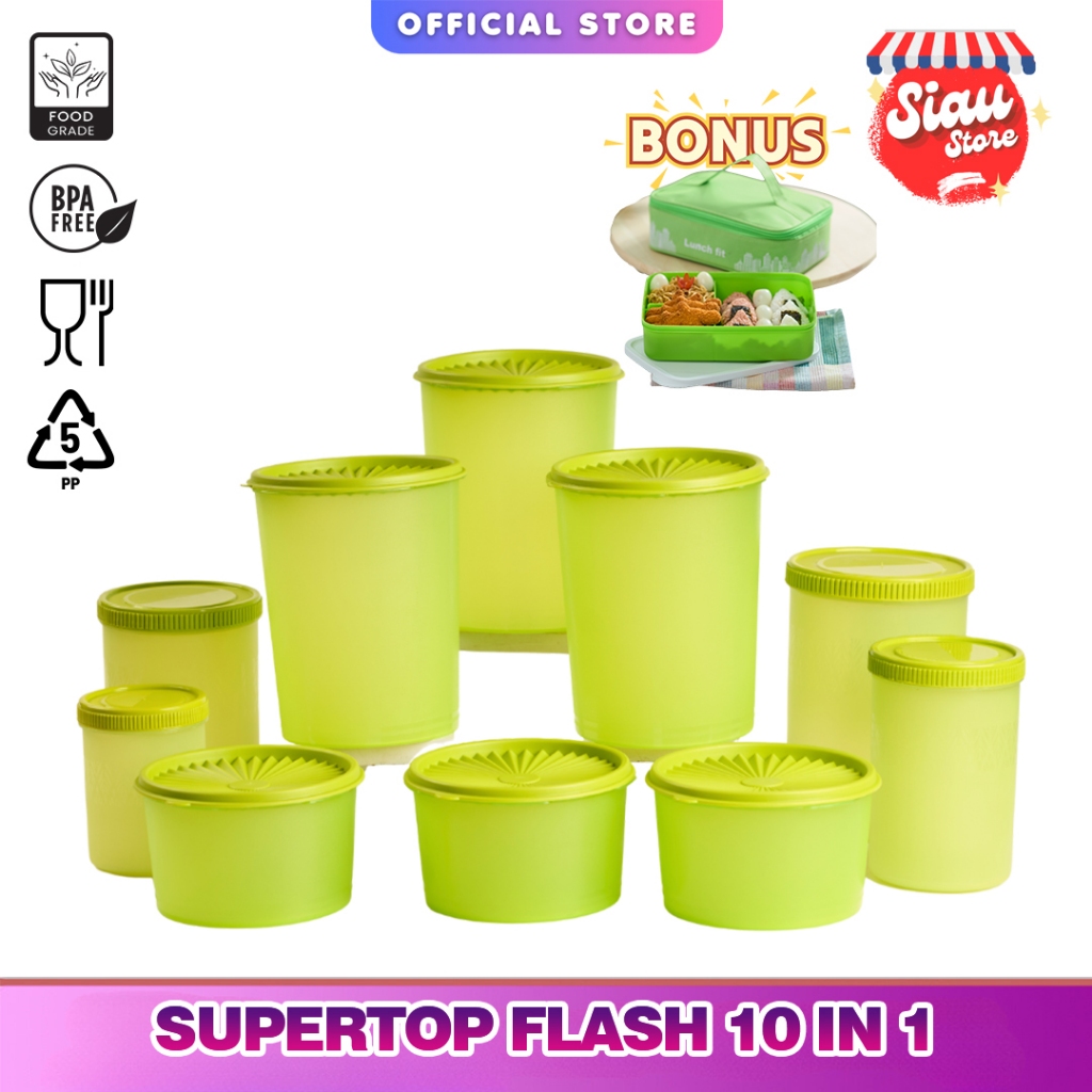Jual SIAU STORE CPM PAKET SUPERTOP FLASH TOPLES SET OF 10 IN 1 FREE LUNCH BOX DAN TAS | Shopee ...