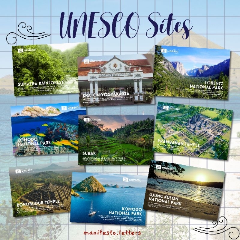 Jual Postcard UNESCO Heritage Site | Kartu Pos Indonesia | Prambanan ...