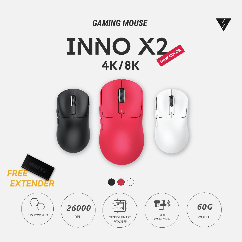 Jual VortexSeries INNO X2 Super Light Wireless Gaming Mouse | Shopee ...