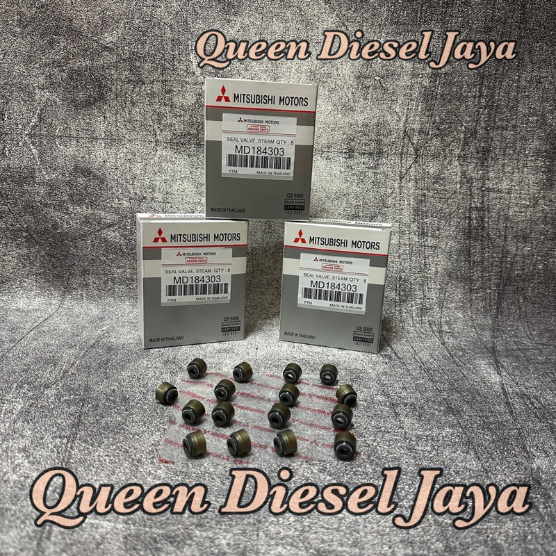 Jual Seal Valve Steam Sil Seal Klep Pajero Sport Triton 2.5cc MD184303 1Set (16pc) | Shopee ...