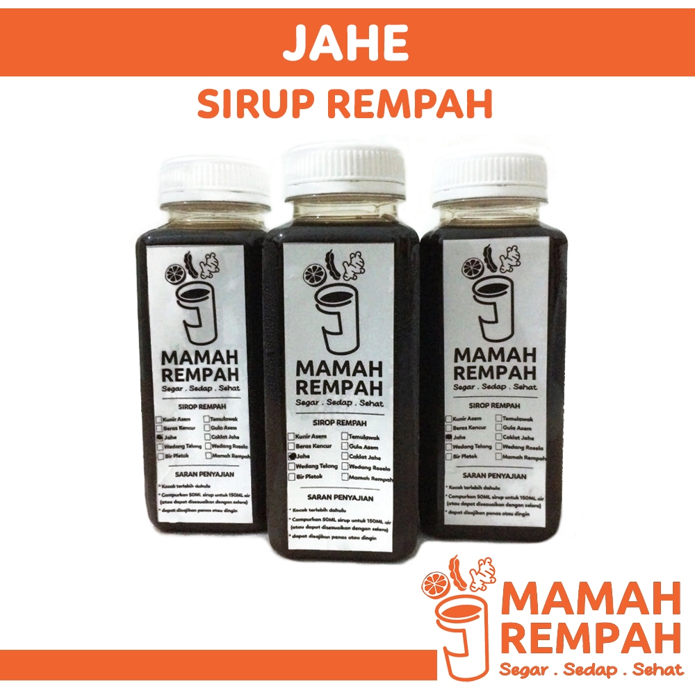 Jual Sirup Jamu Jahe Sari Rempah Tradisional Modern Syrup Ginger ...