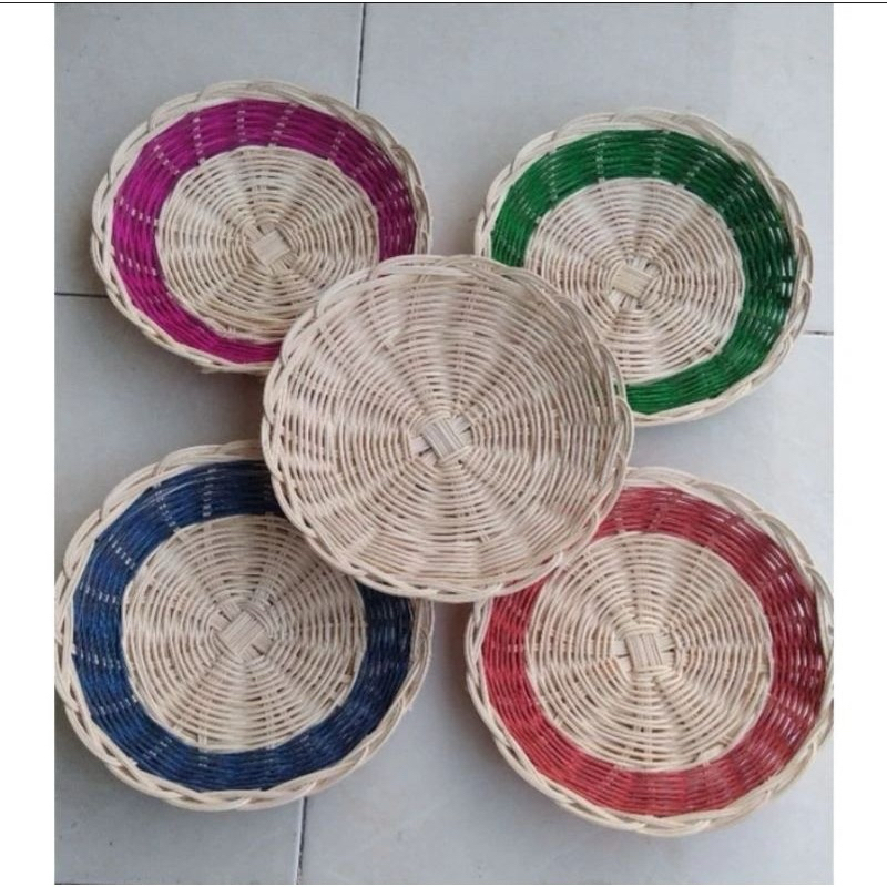 Jual Piring Rotan Piring Anyaman Bahan Rotan Asli Piring Pesta ukuran ...