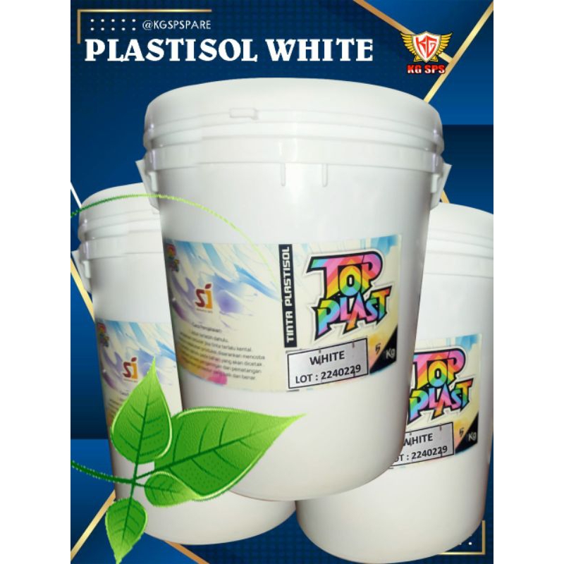 Jual TINTA PLASTISOL TOP PLAST WHITE KEMASAN 5KG | Shopee Indonesia