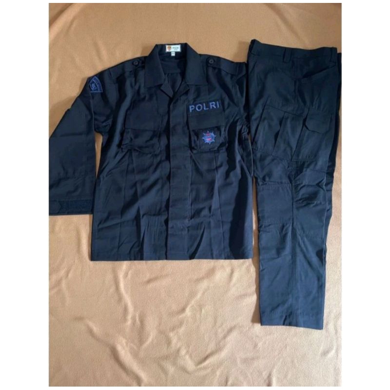 Jual Baju PDL Hitam Tactical Brimob Pembagian Terbaru 2024 Jatah Polri ...