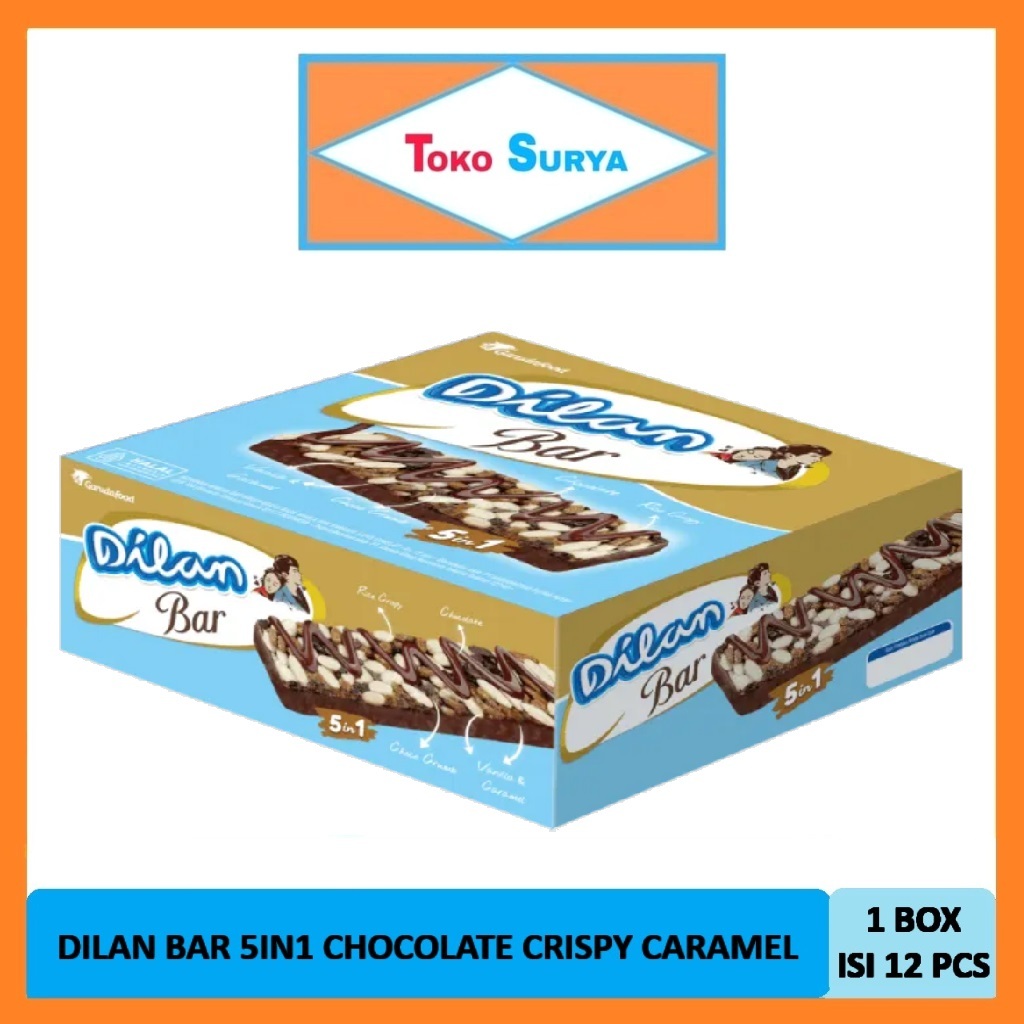 Jual Dilan Bar 5in1 Chocolate Crispy Caramel 12 x 18 Gr | Shopee Indonesia