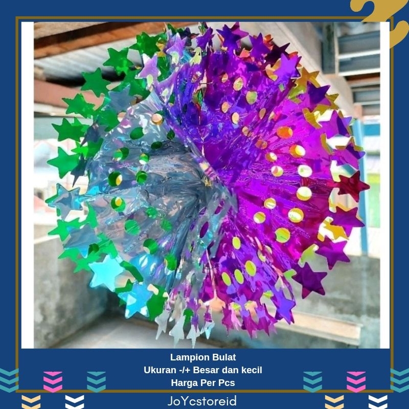 Jual Lampion Foil Bulat Besar 45cm | Lampion Hiasan | Dekorasi dinding ...