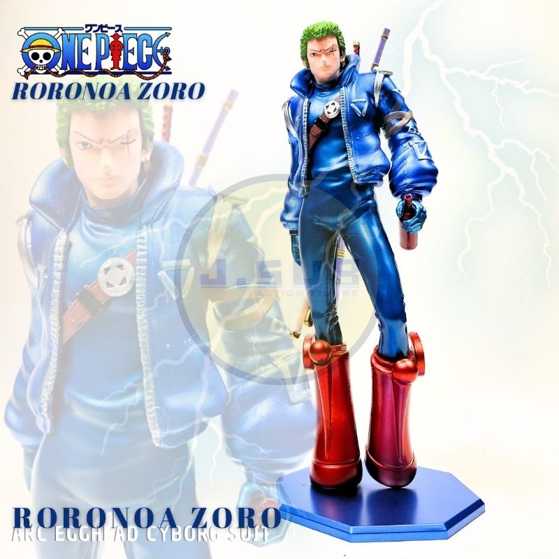 Jual Action Figure Roronoa Zoro Statue Onepiece Arc Egghead Cyborg Suit ...