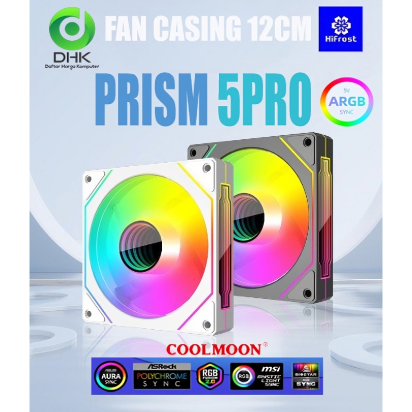 Jual COOLMOON FAN CASING HIFROST PRISM 5PRO ARGB PWM SYNC 12CM | Shopee Indonesia