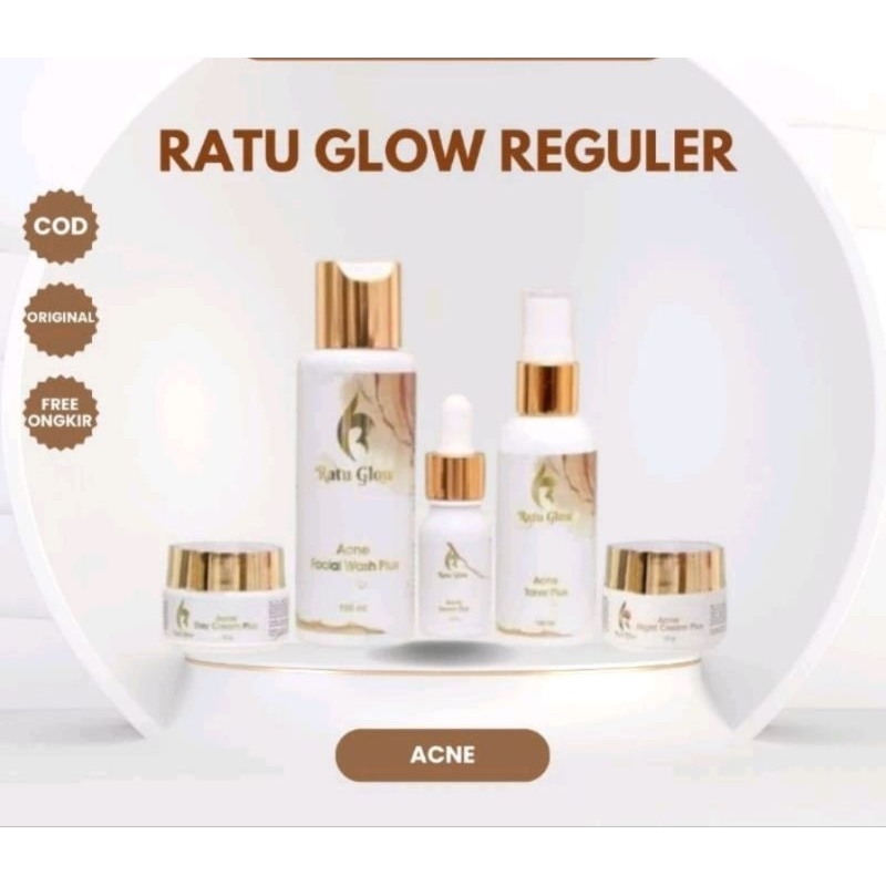 Jual Ratu Glow Reguler Brightening / Ratu Glow Acne / Skincare Ratu Glow Original/ Mengecilkan ...