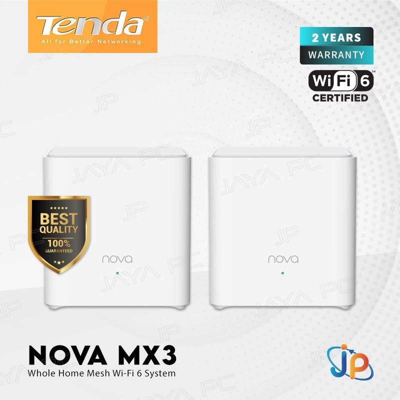 Jual Tenda Nova AX1500 MX3 WiFi 6 Wireless Network Router Whole-Home ...