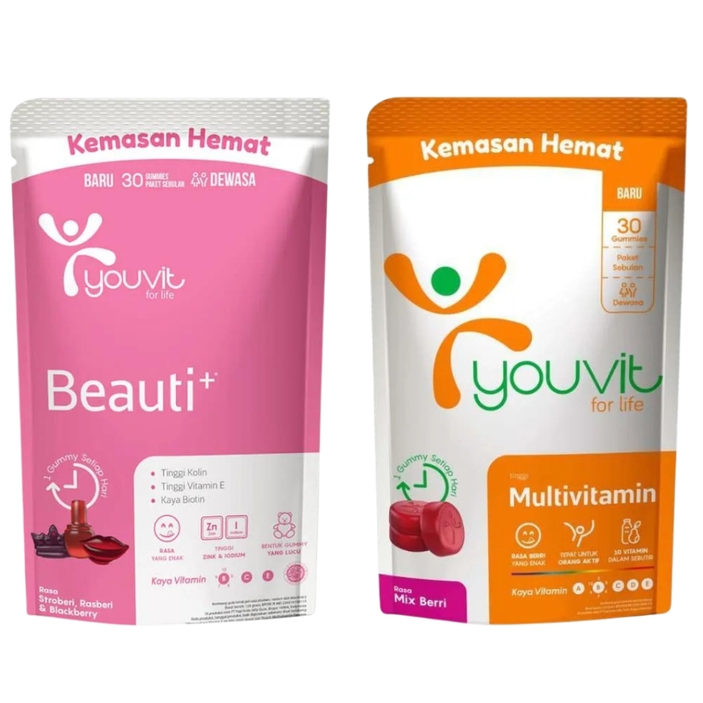 Jual Youvit For Life Multivitamin & Beauti+ 30 Gummies | Shopee Indonesia