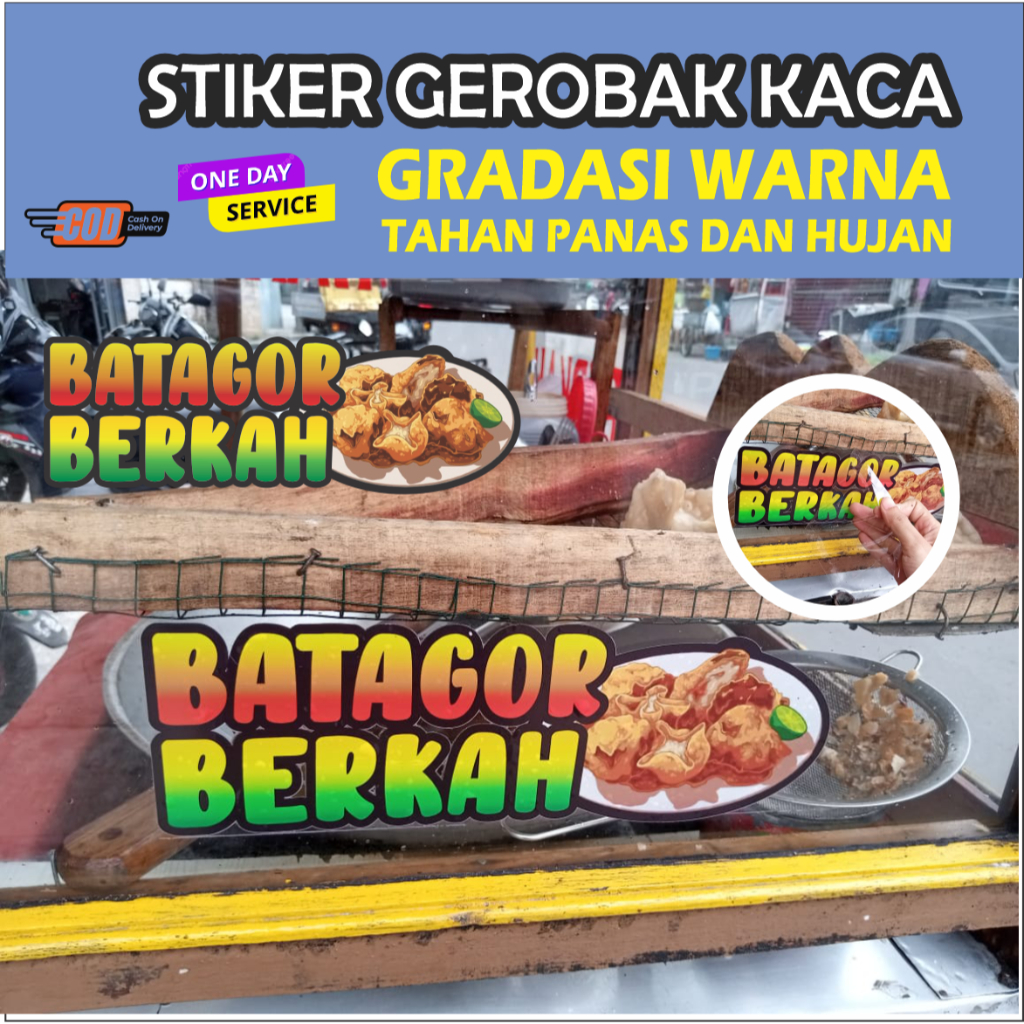 Jual Bandung Stiker - Print Sticker Gerobak Kaca Full Color Warna Warni ...