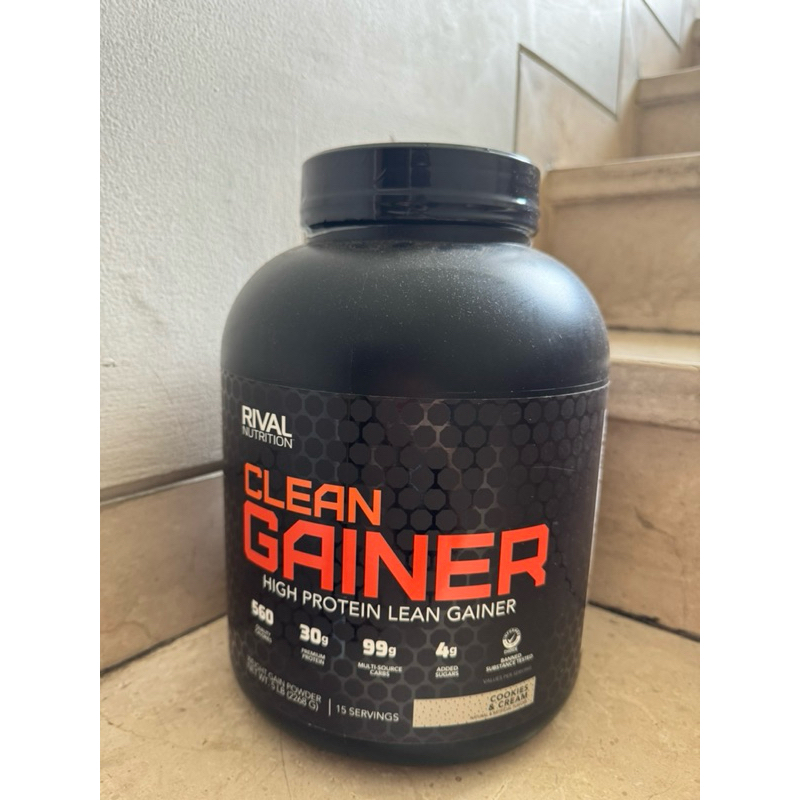 Jual RIVAL CLEAN GAINER 5lb 15servings, cookies & cream! exp MEI 2024 ...