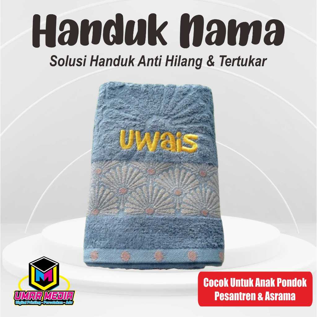 Jual Handuk Nama Cocok Untuk Anak Pesantren Handuk Custom Nama Anak ...