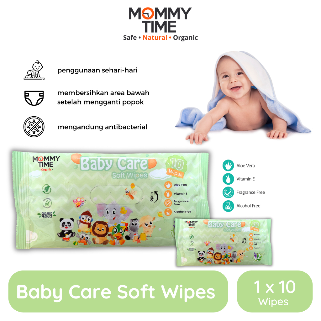 Jual MOMMY TIME TISSUE BASAH BABY CARE SOFT WIPES - TISSU BASAH LEMBUT ...