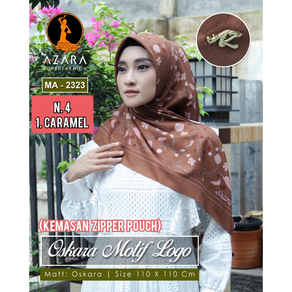 Jual [kemasan Pouch] Oskara Metal Logo Motif Azara Voal Miracle 110