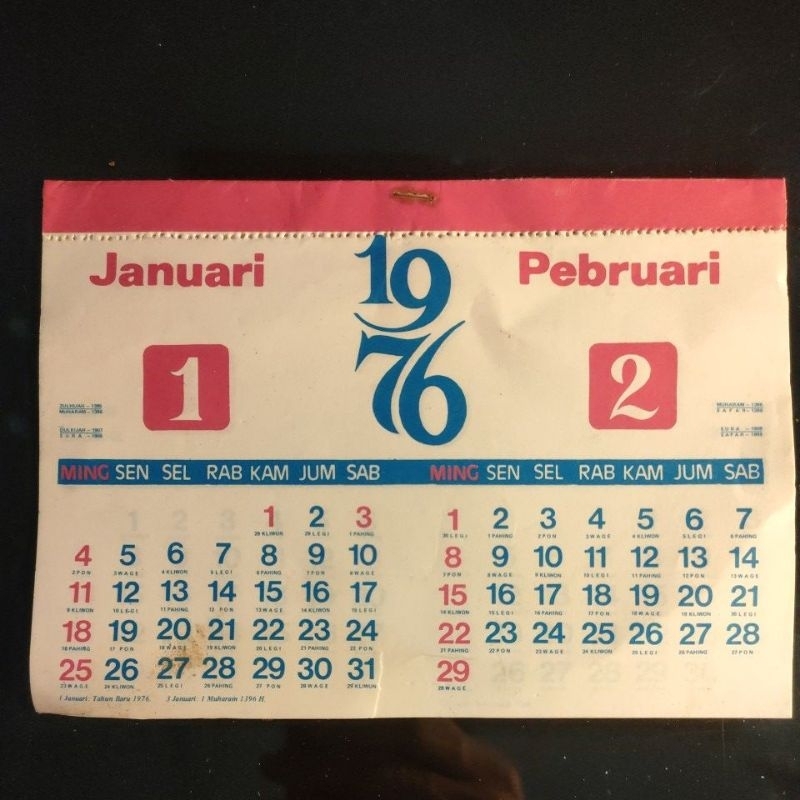 Jual Kalender Tahun 1976 original | Shopee Indonesia