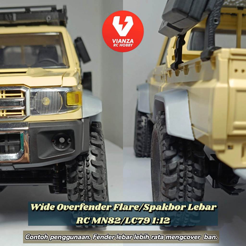 Jual Wide Over Fender Flare / Spakbor Lebar RC MN82 Land Cruiser 79 1/ ...