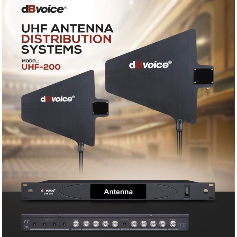 Jual Antena Distributor dbVoice UHF 200 Original Mic Wireless System db ...
