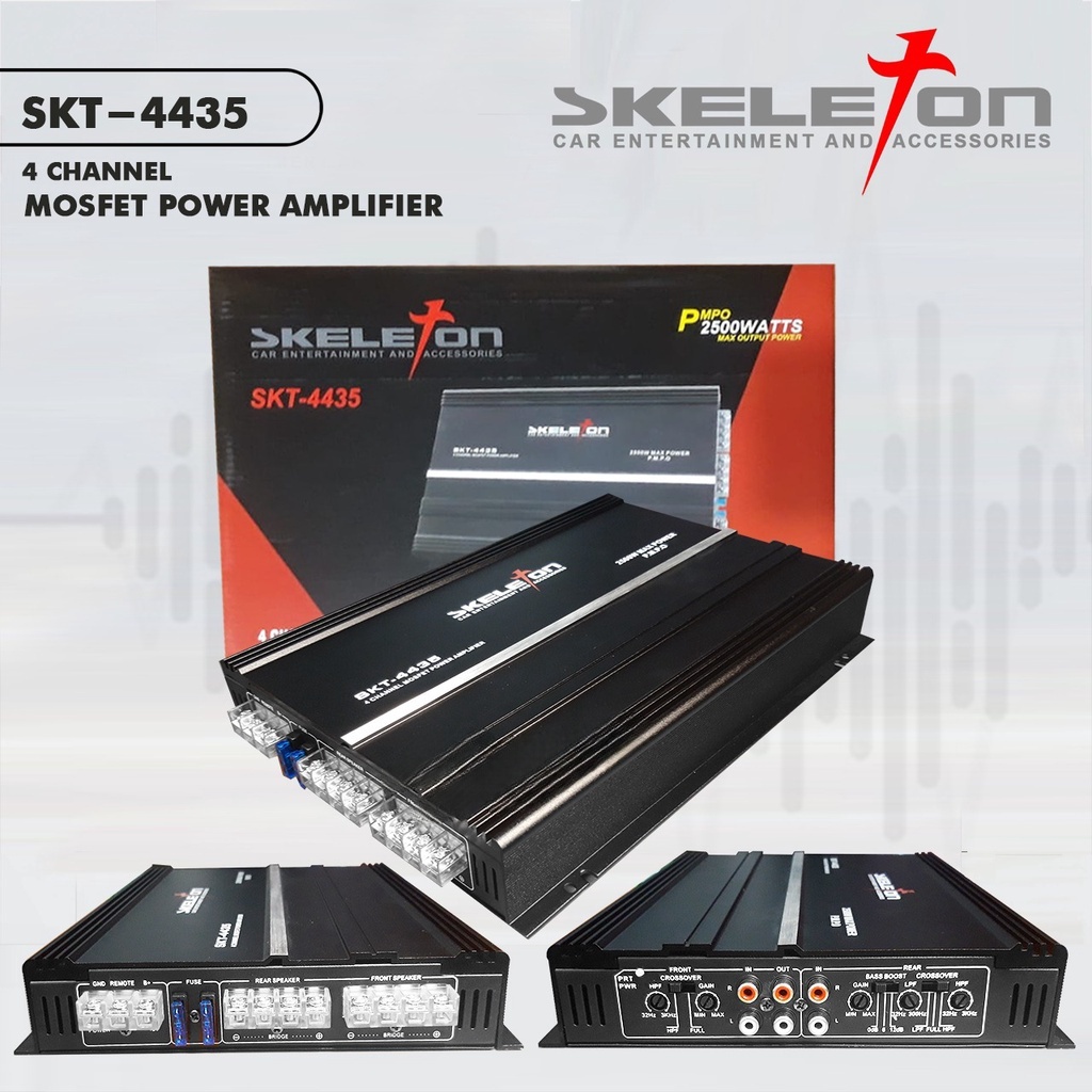 Jual Power Amplifier 4 Channel Skeleton / Power Mobil Skeleton 4Ch / Power 4 Channel Mobil ...