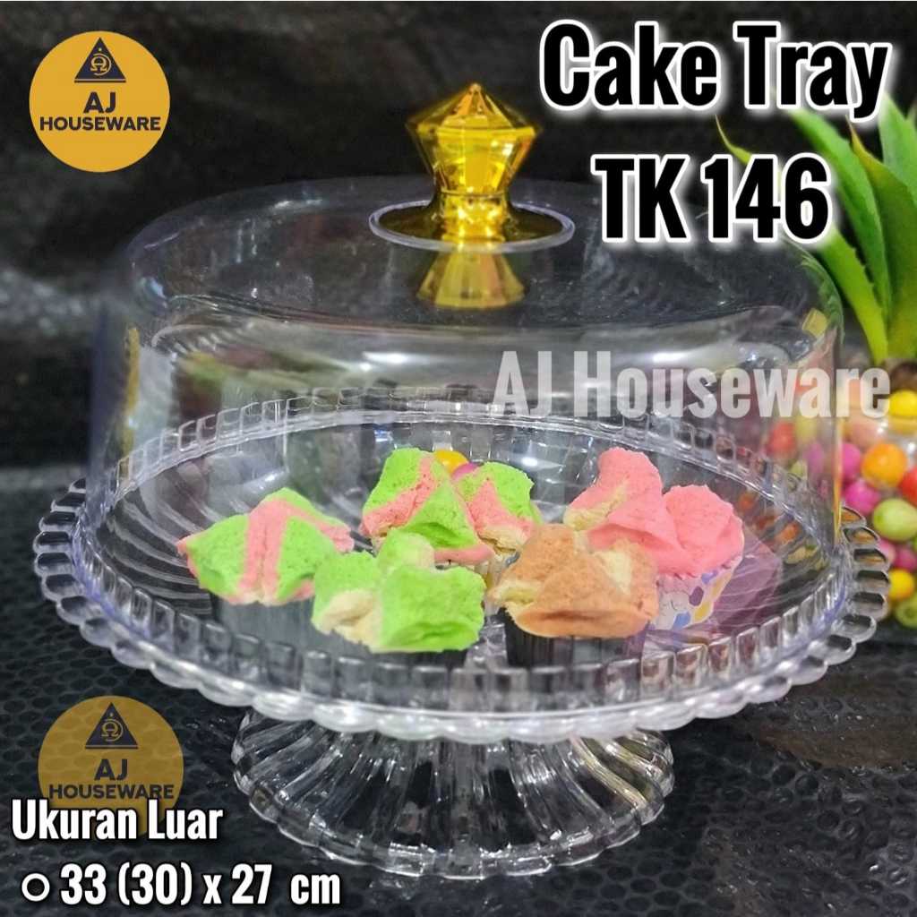 Jual TK 146 TEMPAT KUE TART DENGAN TUTUP TRANSPARAN /CAKE TRAY BENING ...