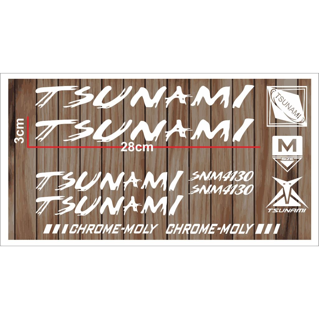 Jual sticker cutting frame fixie tsunami sticker sepeda tsunami SNM4130 ...