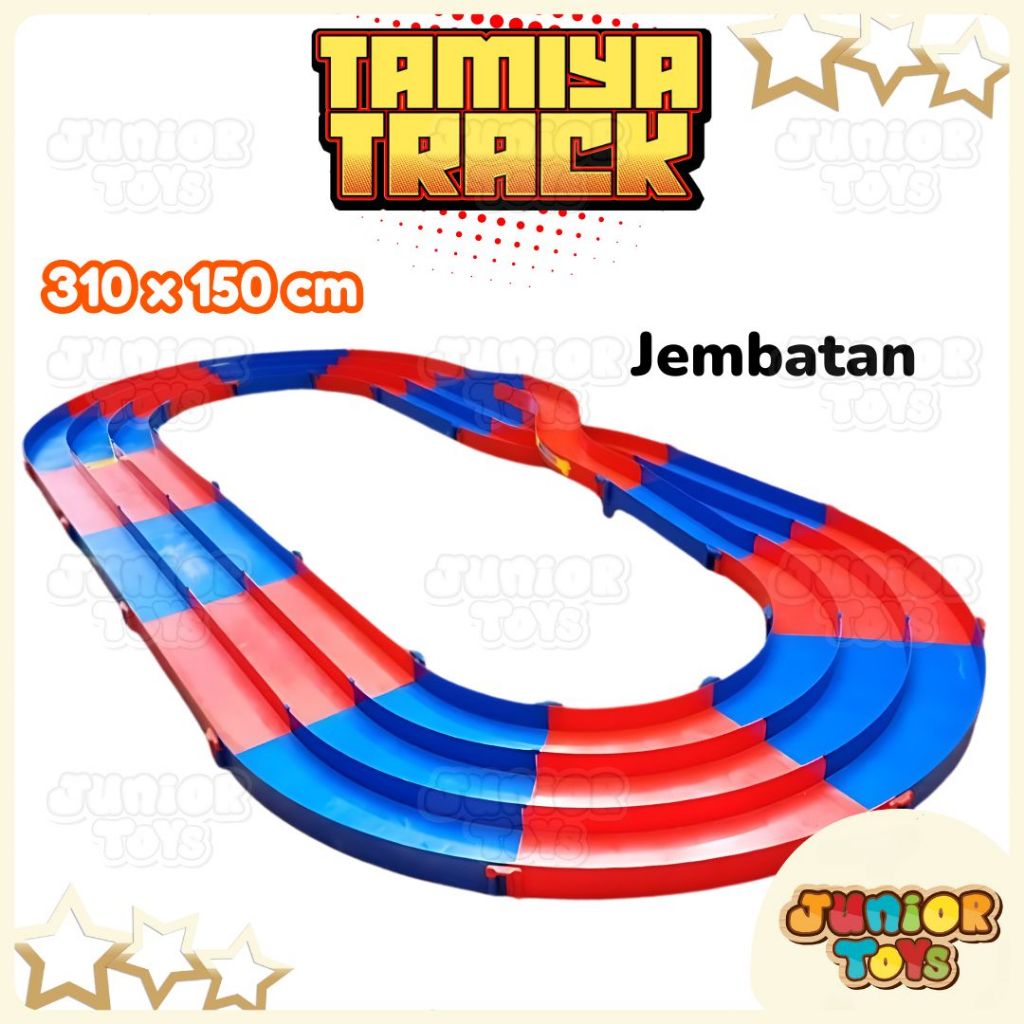 Jual Track Tamiya 3 Jalur Besar Ada Jembatan Loop Mainan Anak Mobil ...