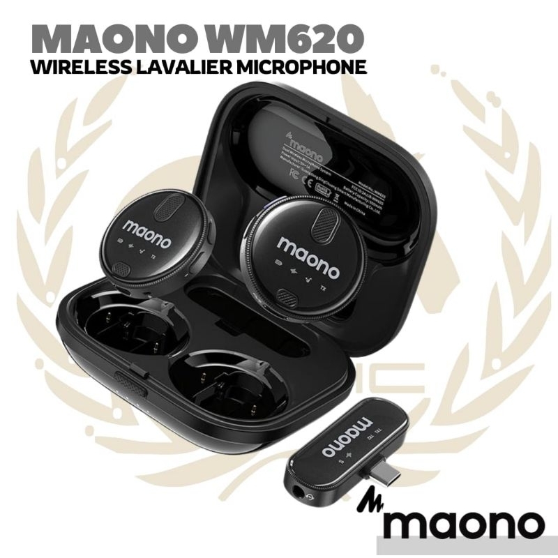 Jual MAONO WM620 Wireless Lavalier Microphone Podcast Gaming Streaming ...