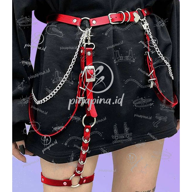 Jual [HF010] Body Belt Harness Fashion Korean Japanese Style KPOP Idol ...