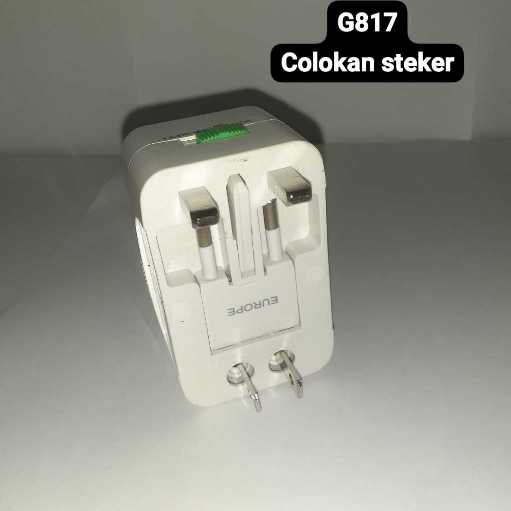 Jual G817 COLOKAN STEKER LISTRIK TRAVEL UNIVERSAL ADAPTOR CONVERTER EU ...