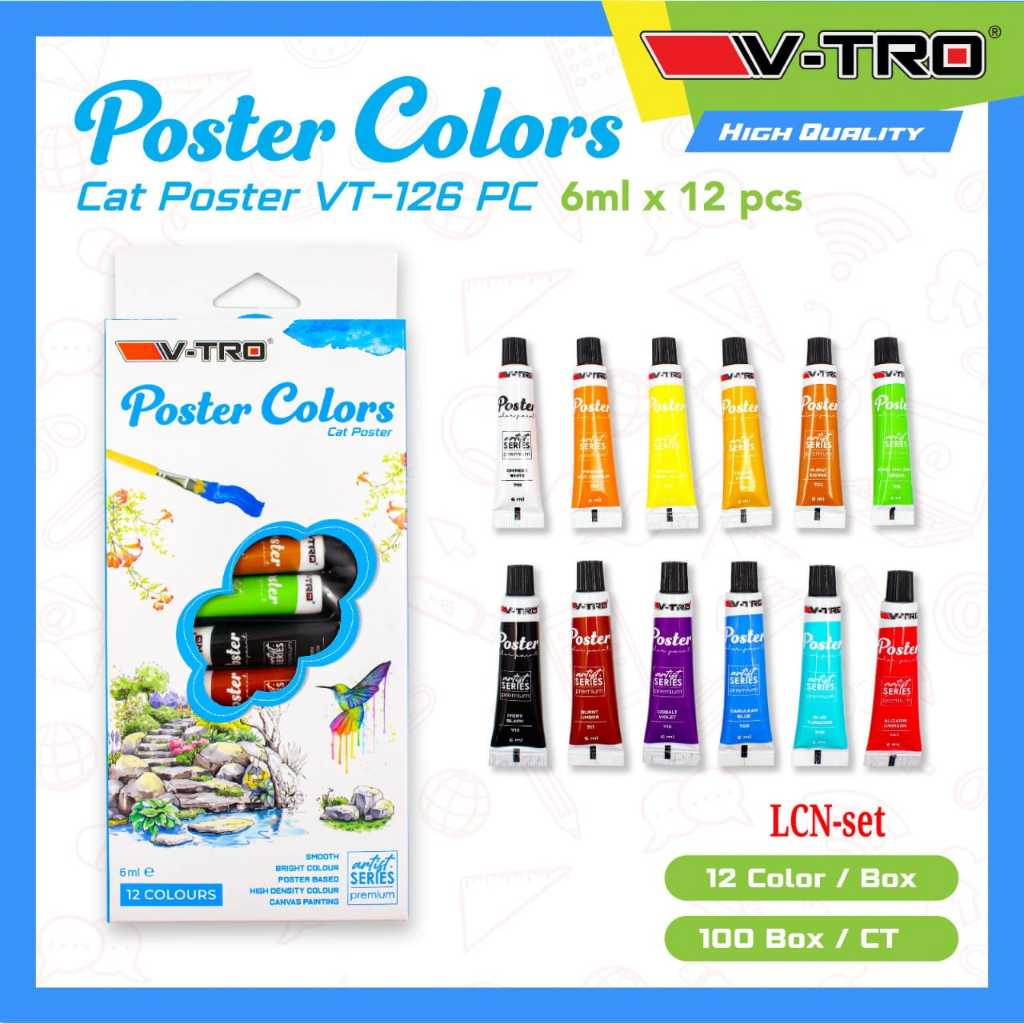 Jual Cat Poster Cat spanduk 12 warna 6ml | Shopee Indonesia
